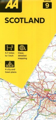 Køb Aa Road Map Britain 9: Scotland - english book - Gucca.dk