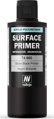 Køb Vallejo - Surface Primer - Gloss Black 200 Ml - Gucca.dk