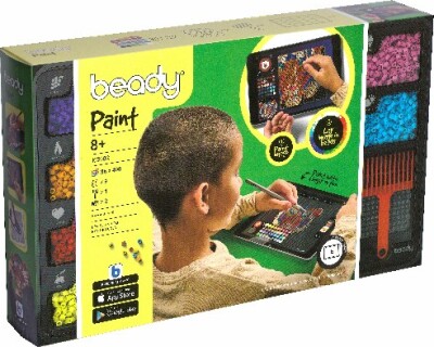 Køb Beady Paint Perler - Perlesæt Med 14.400 Perler Og 9 Perleplader ...