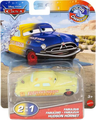 Køb Disney Cars - 2-I-1 Color Changers Bil - Hudson Hornet fra Mattel ...