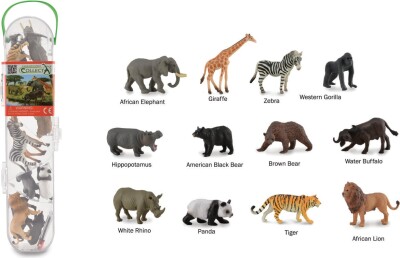 Collecta - Mini - Vilde Dyr Figurer - 12 Stk | Se tilbud og køb på Gucca.dk