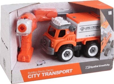 Fjernstyret Lastbil Med Container - Med Lyd Og Skruetrækker - Contruck ...