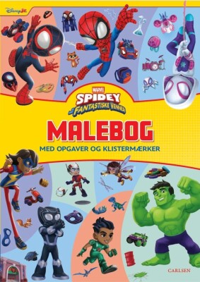 Køb Disney Jr. - Malebog Med Opgaver Og Klistermærker - Spidey Og Hans ...