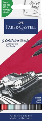 Faber-castell - Goldfaber Sketch Tusser - Car Design - 6 Farver | Se ...