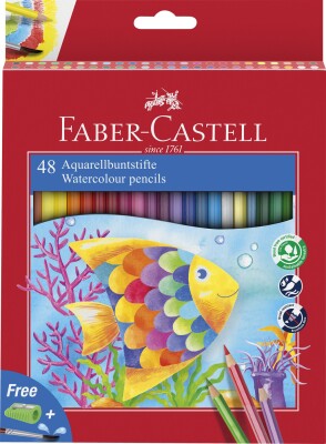 Faber-castell - Akvarel Farveblyanter - Watercolour Pencils - 48 Stk ...