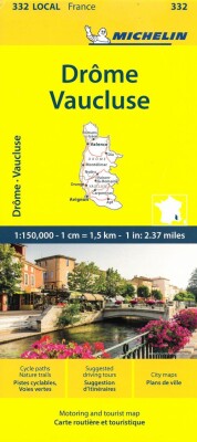 Køb Michelin Kort - France Blad 332: Drome, Vaucluse - english book ...