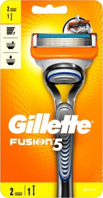 Køb Gillette - Fusion 5 Skraber Med 2 Barberblade - Gucca.dk