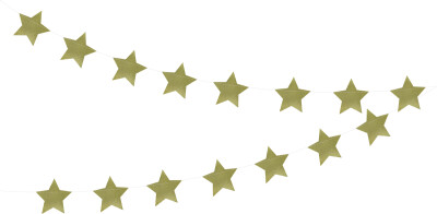 Køb Guirlande - Guldglitter - 15 Stjerner - Scanseason - Gucca.dk