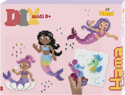 Køb Hama Midi Perler - Diy Havfrue Perlesæt Inkl. 4.000 Perler - 3161 ...