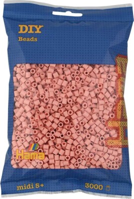 Køb Hama Midi Perler - Mat Rosa - 3.000 Stk. - 201-26 - Gucca.dk