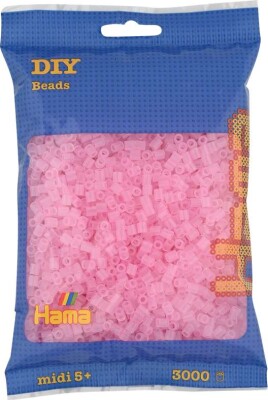 Hama Midi Perler - 3.000 Stk. - Transparent Pink - 201-72 | Se tilbud ...