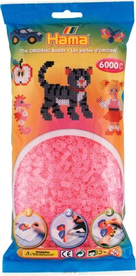 Hama Midi Perler - Transparent Pink - 6.000 Stk - 205-72 | Se tilbud og ...