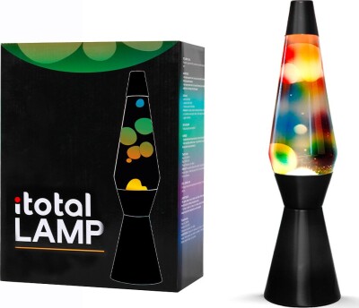 Køb Itotal - Lava Lampe - Regnbue - Sort - 36 Cm - Gucca.dk