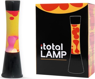 Køb Itotal - Lava Lampe - Lyserød Og Gul - Sort - 40 Cm - Gucca.dk