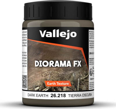 Vallejo - Diorama Fx - Earth Texture - Dark Earth - 200 Ml | Se tilbud og køb på Gucca.dk
