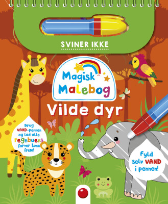 Køb Vand Malebog - Mal Med Vand - Vilde Dyr - spiralryg - Gucca.dk