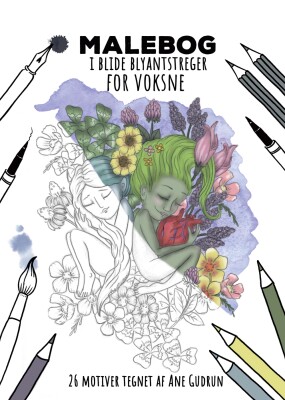 Køb Malebog I Blide Blyantstreger For Voksne af Ane Gudrun - spiralryg ...