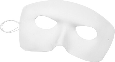 Køb Mal Selv Masker - Halvmaske - Hvid - 12 Stk fra Creativ Company ...