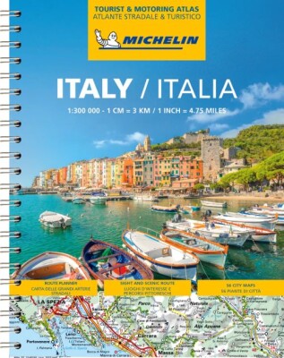 Michelin Kort - Tourist & Motoring Atlas - Italy - English Book - Gucca.dk