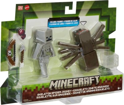 Køb Minecraft Figurer - Deluxe - Skeleton Spiders Jockey - 2-Pak fra ...