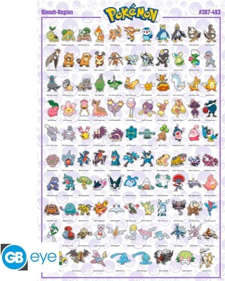 Pokémon - Plakat - Sinnoh - 91,5x61 Cm | Se tilbud og køb på Gucca.dk