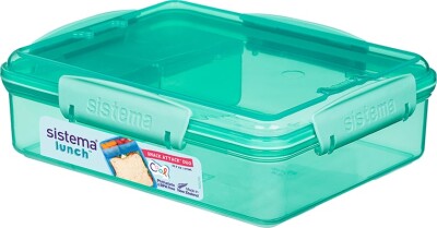 Sistema - Snack Attack Duo Madkasse - Lunch - 975 Ml - Grøn | Se tilbud ...