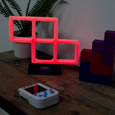 Køb Tetris - Red Neon Light - Red - 21Cm X 14Cm fra Fizz Creations ...