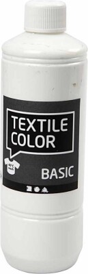 Tekstilmaling - Textile Color Basic - Hvid 500 Ml | Se tilbud og køb på ...