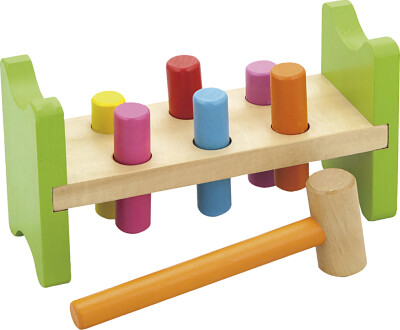 Hammerbræt Til Børn - 6 Pinde - Træ - Viga | Se tilbud og køb på Gucca.dk