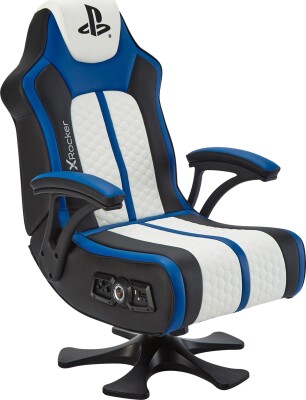 X-rocker - Playstation Legend - Gaming Gulvstol Til Børn - Hvid Blå ...