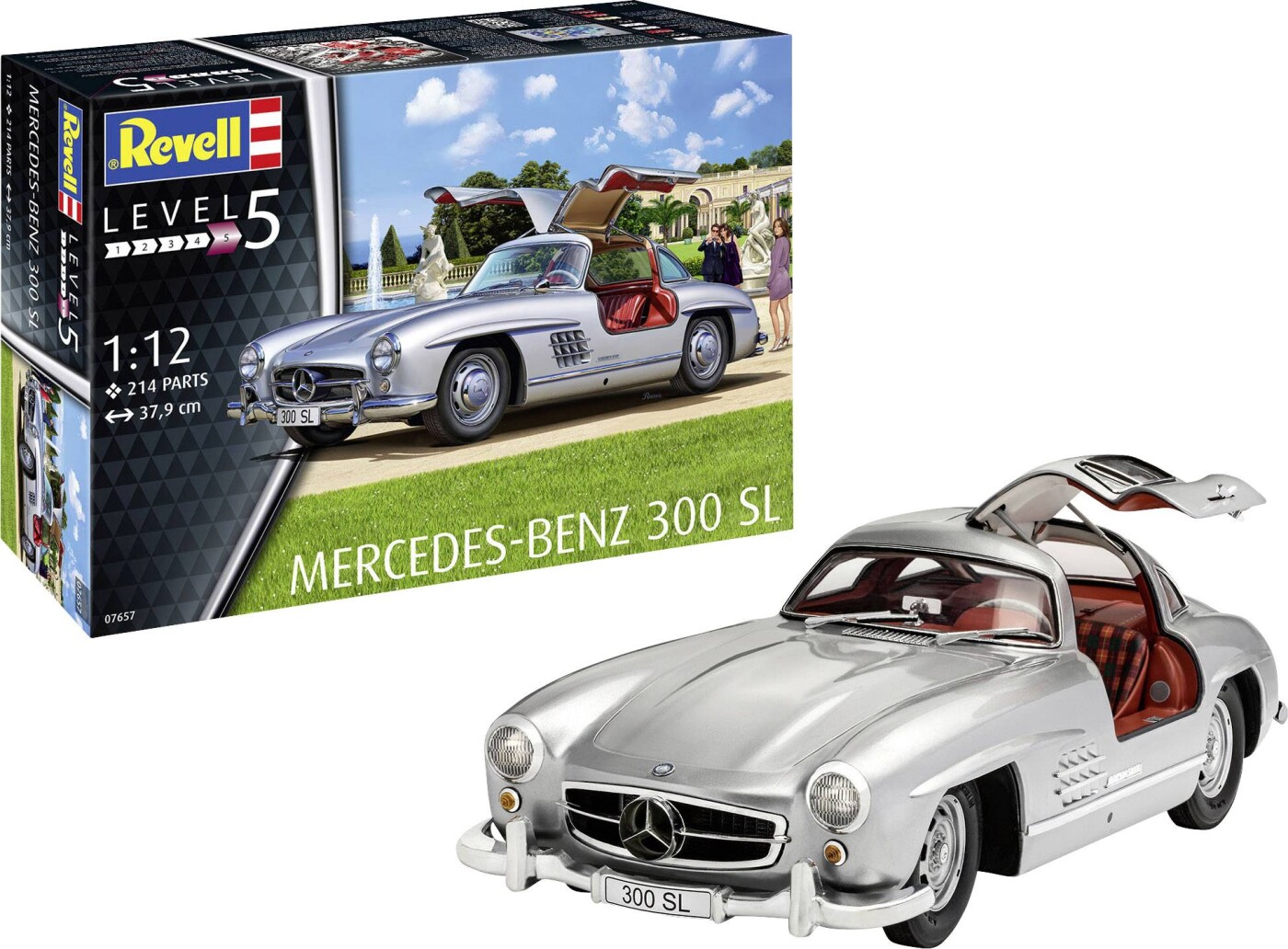 Revell - Mercedes Benz 300 Sl Bil Byggesæt - 1:12 - Level 5 - 07657 ...