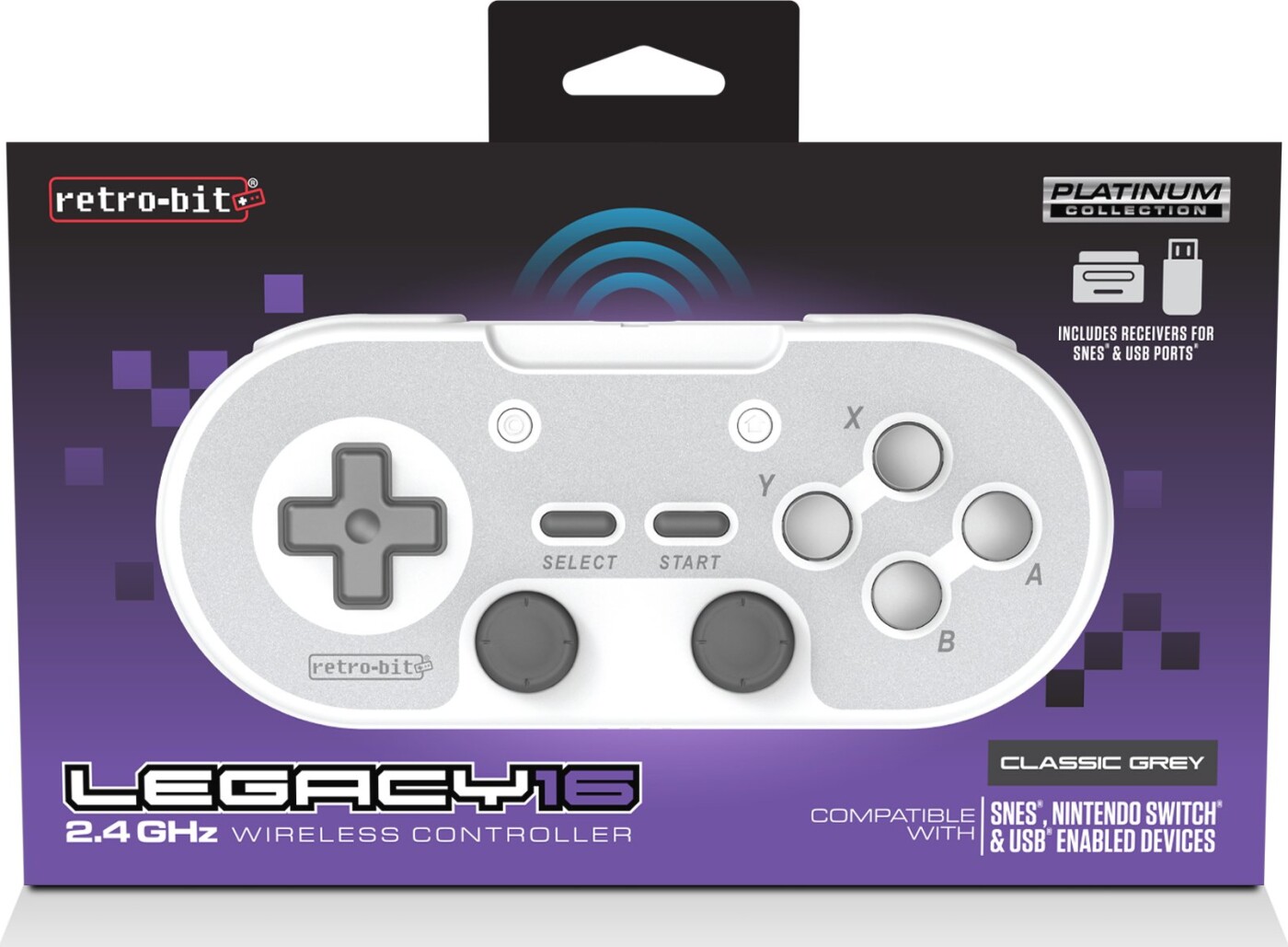 Retro-bit - Legacy 16 Trådløs Controller - Grå | Se tilbud og køb på ...