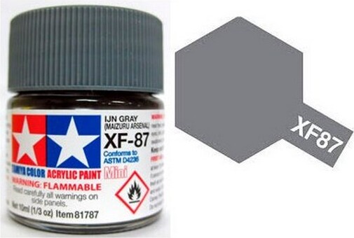Tamiya - Acrylic Mini - Xf-87 Ijn Gray Maizuru Arsenal Flat 10 Ml ...