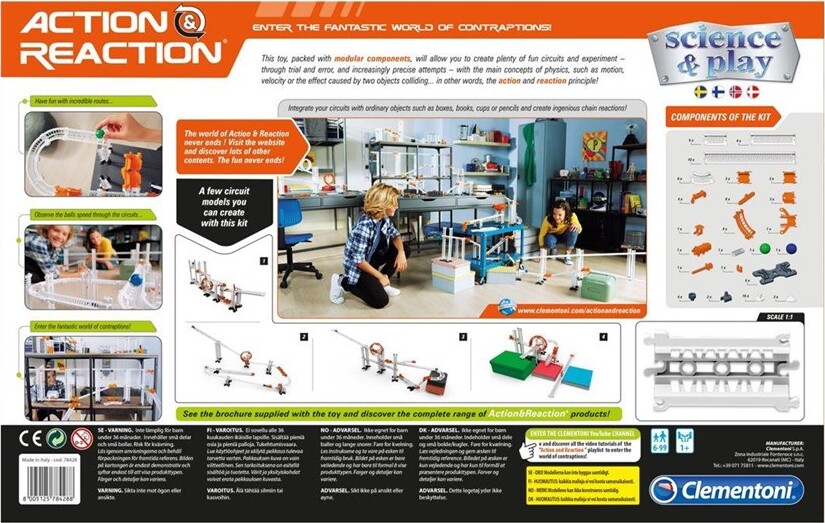 Køb Clementoni - Action & Reaction Kuglebane Startsæt - 50+ Dele - Gucca.dk