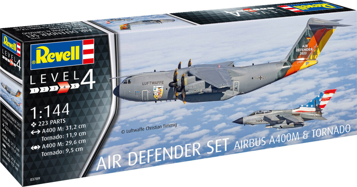 Køb Revell - Air Defender Airbus & Tornado - 1:144 - Level 4 - 03789 ...