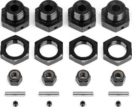 Aluminum Wheel Hex Hub Set 17mm - Black/4pcs - Hp114341 - Hpi Racing ...