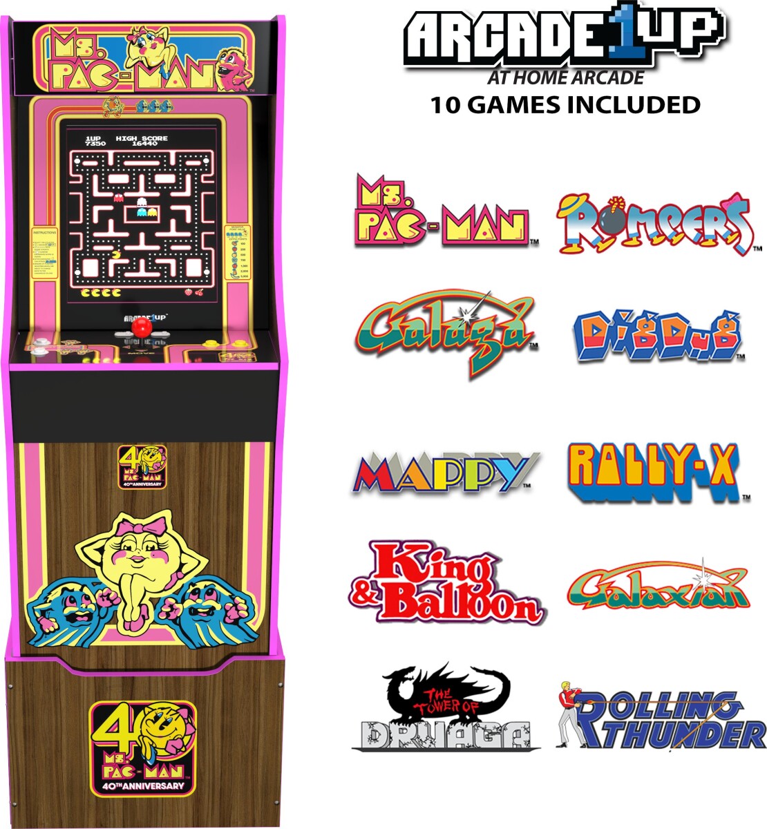 Køb Arcade 1 Up - Ms. Pac-man 40th Anniversary Arkademaskine fra ...