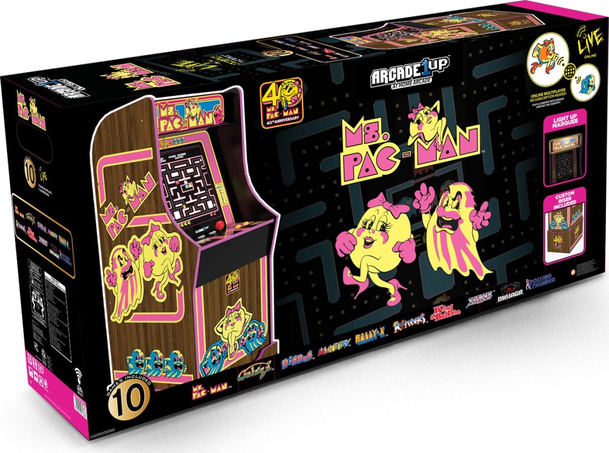 Arcade 1 Up - Ms. Pac-man 40th Anniversary Arkademaskine | Se tilbud og køb på Gucca.dk