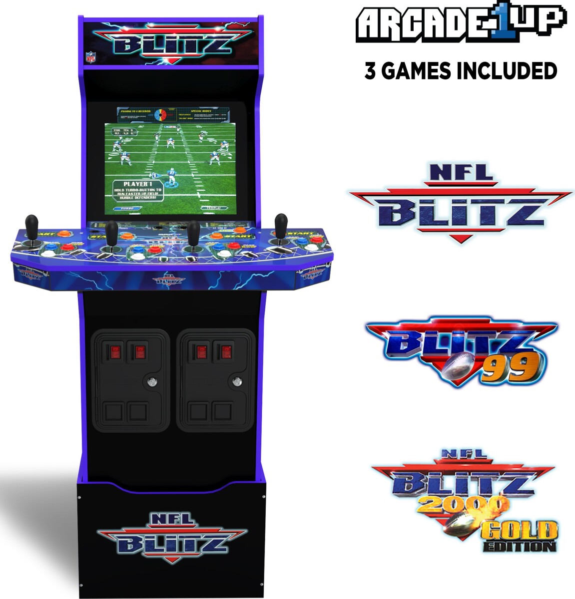 Arcade 1 Up - Nfl Blitz Legends Arkademaskine - 3 Spil | Se tilbud og ...