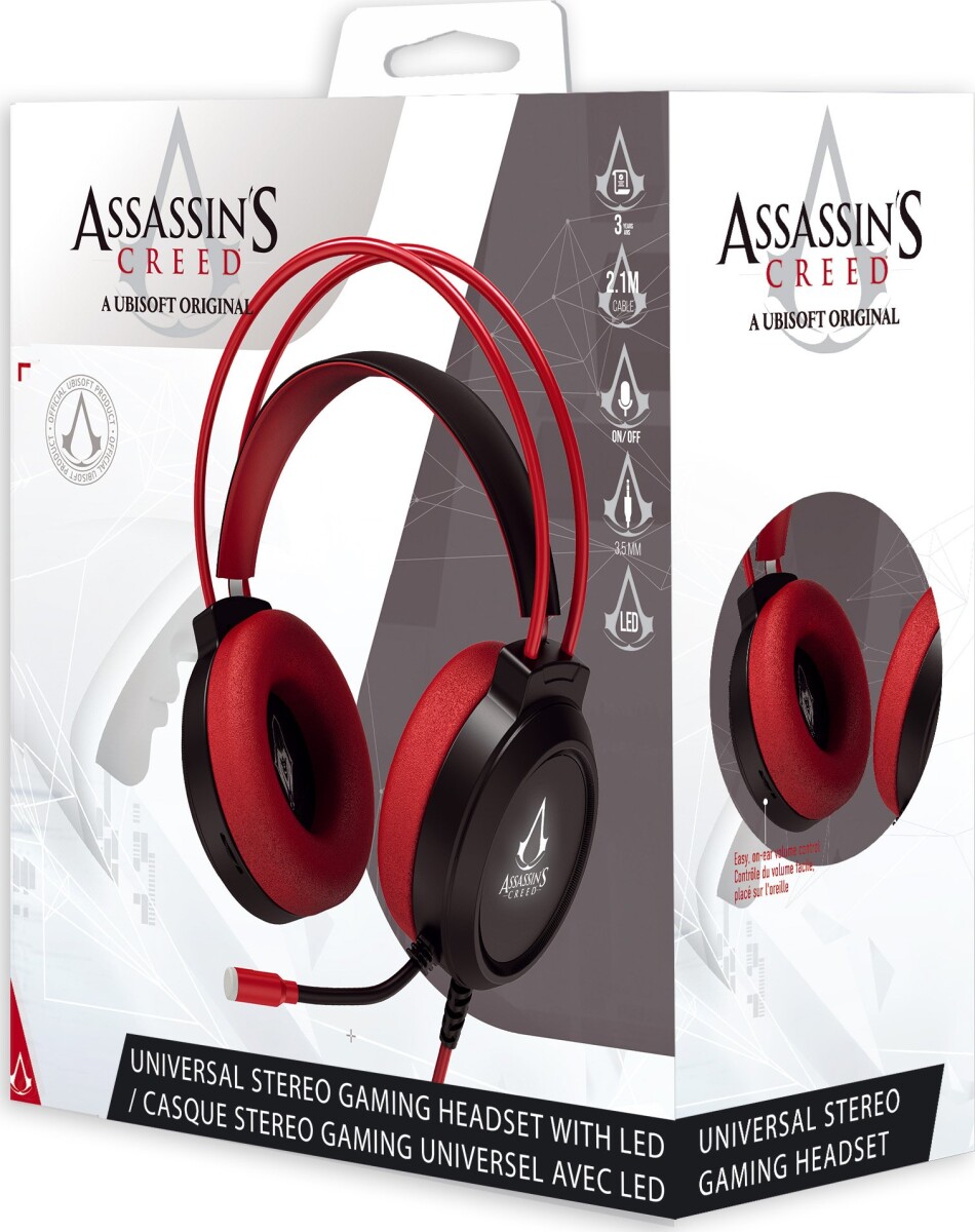 Køb Assassin's Creed - Gaming Headset - Pc Ps5 Xbox - Sort Rød fra ...