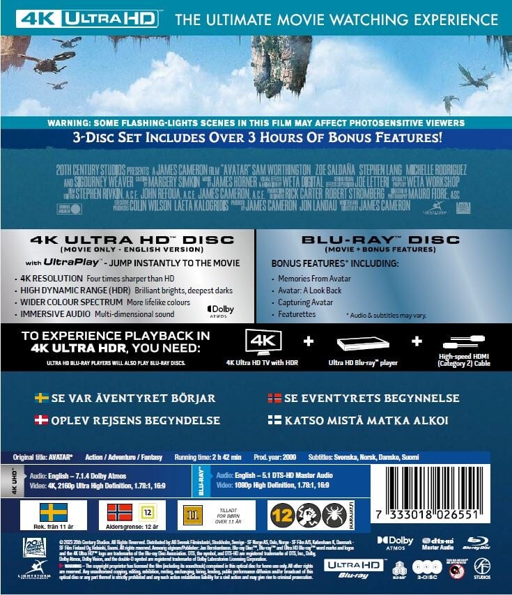 Avatar 4K Ultra Hd Blu-Ray Film → Køb billigt her - Gucca.dk