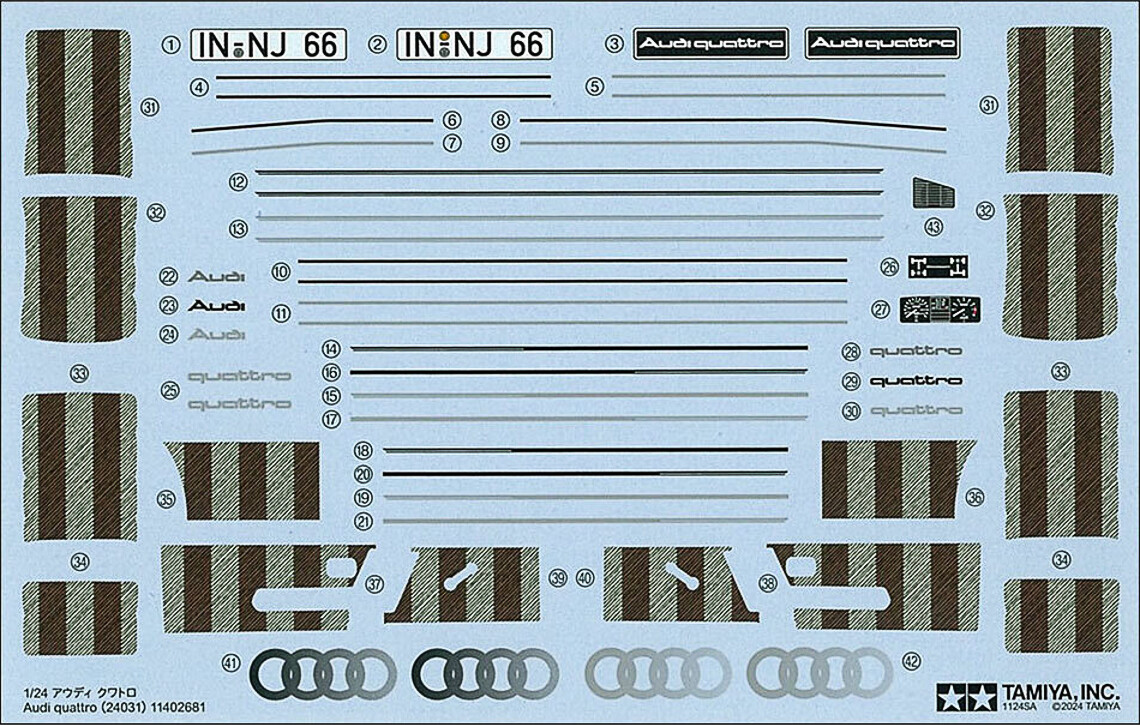 Tamiya - Audi Quattro Modelbil Byggesæt - 1:24 - 24031 | Se tilbud og ...