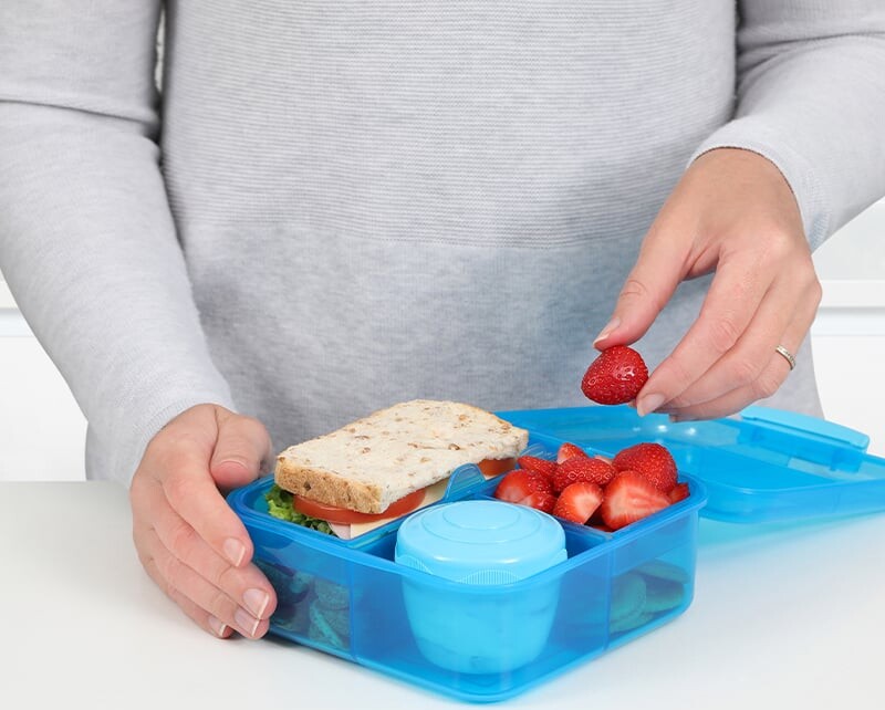 Sistema - Bento Cube Madkasse - Lunch - 1,25 L - Blå | Se tilbud og køb ...