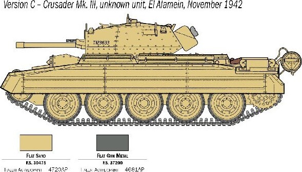 Køb Italeri - Crusader Mk. Iii Tank Byggesæt Inkl. Figurer - El Alamein ...