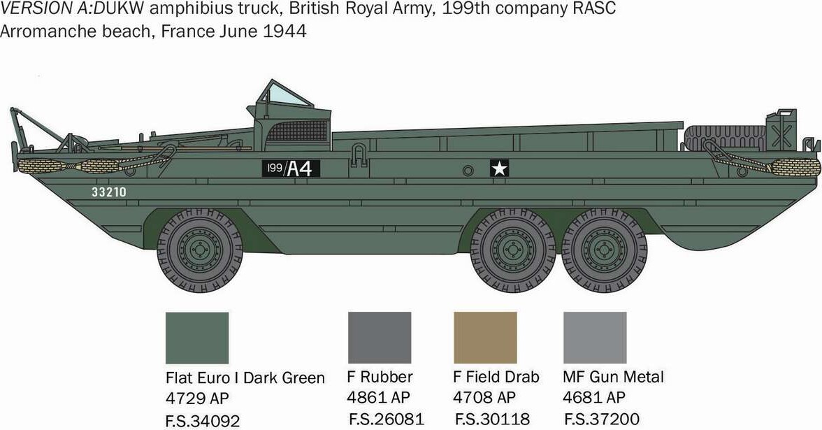 Køb Italeri - D-day - Dukw Amphibious Truck Byggesæt - 1:35 - 6392s ...