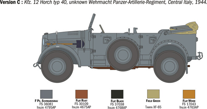 Italeri - 1:35 Kfz. Horch 901 Typ 40 Frühe Ausf. - 6597s | Se tilbud og ...