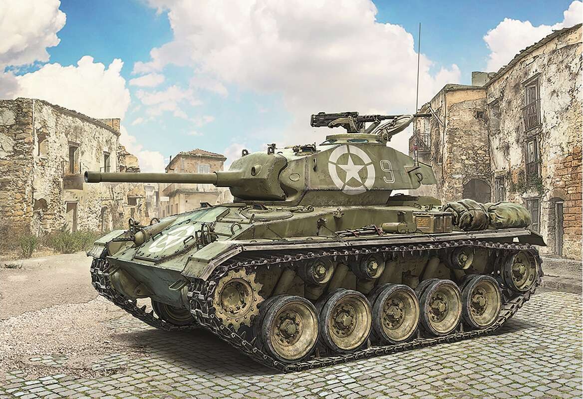 Køb Italeri - M24 Chaffee Model Tank Byggesæt - 1:35 - 6761 - Gucca.dk