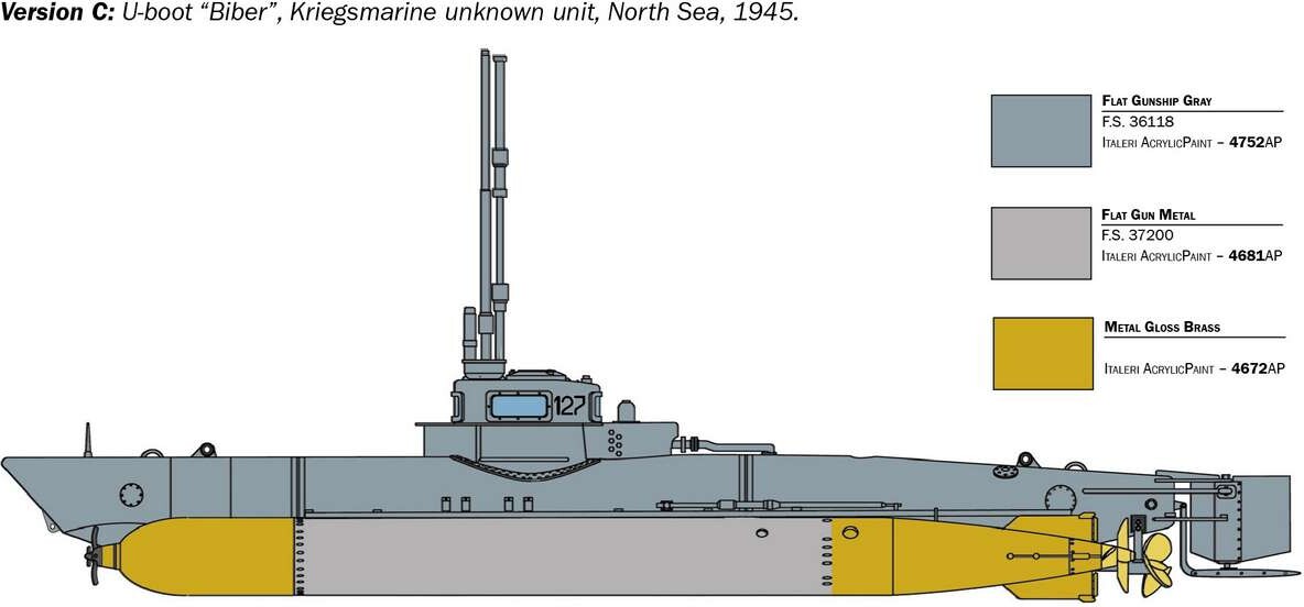 Køb Italeri - U-boot Biber Midget Submarine Byggesæt - 1:35 - 5609s ...