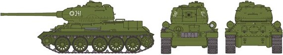Tamiya - T-34-85 Russian Medium Tank Byggesæt - 1:48 - 32599 | Se ...