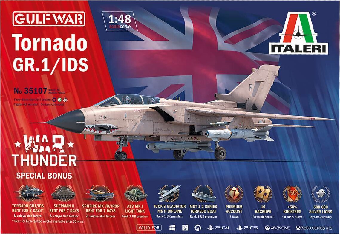 Køb Italeri - Tornado Gr.1/ids Gulf War Thunder - 1:48 - 35107 - Gucca.dk
